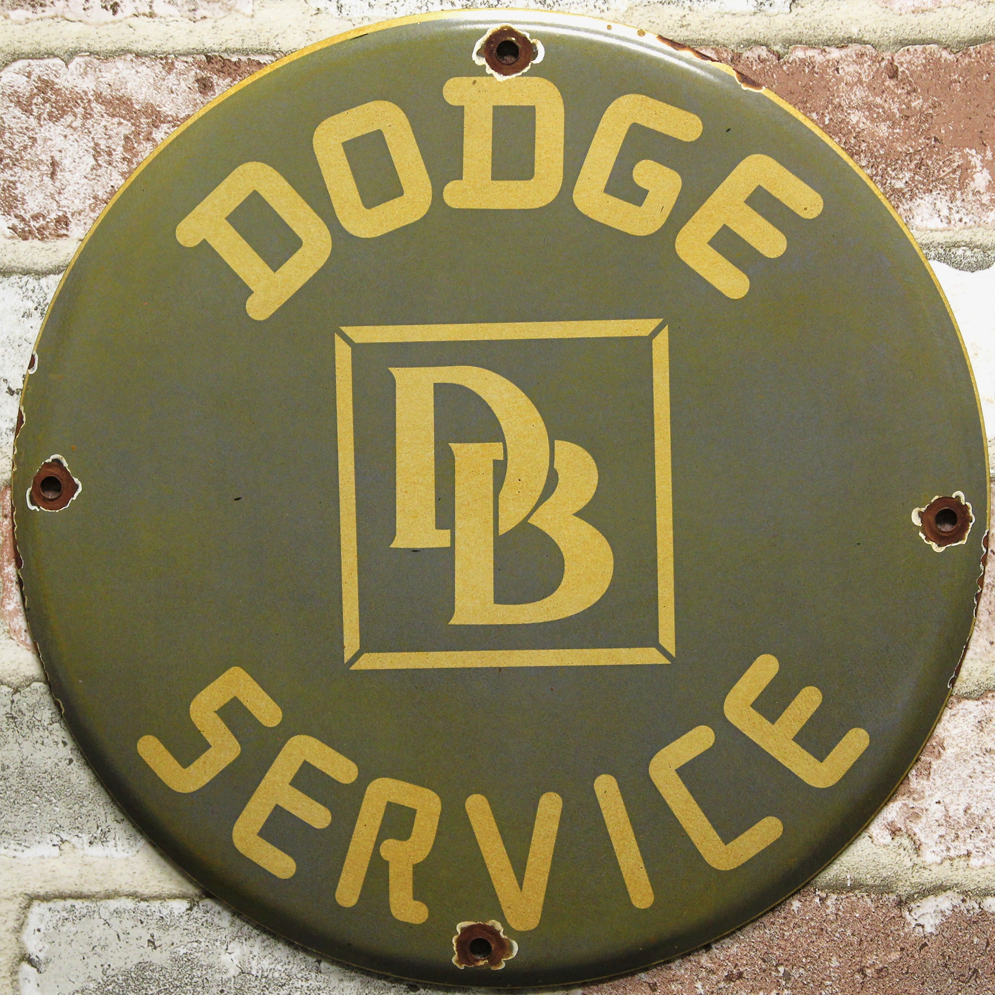 Dodge Service Vintage Porcelain Enamel Sign (12in) – PORCELAIN ADVERTISING