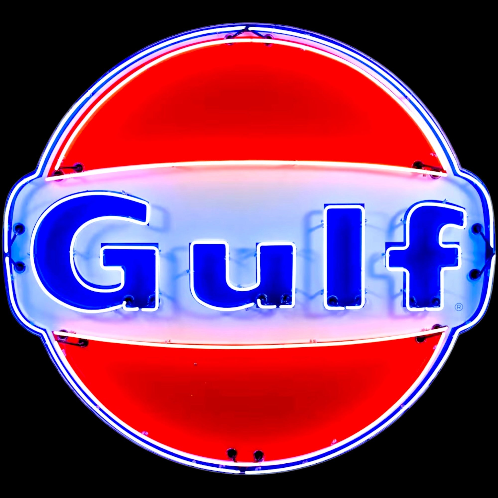 Dog-Eared Gulf Neon Sign – Real Porcelain & Glass Neon, Collector-Grade ...