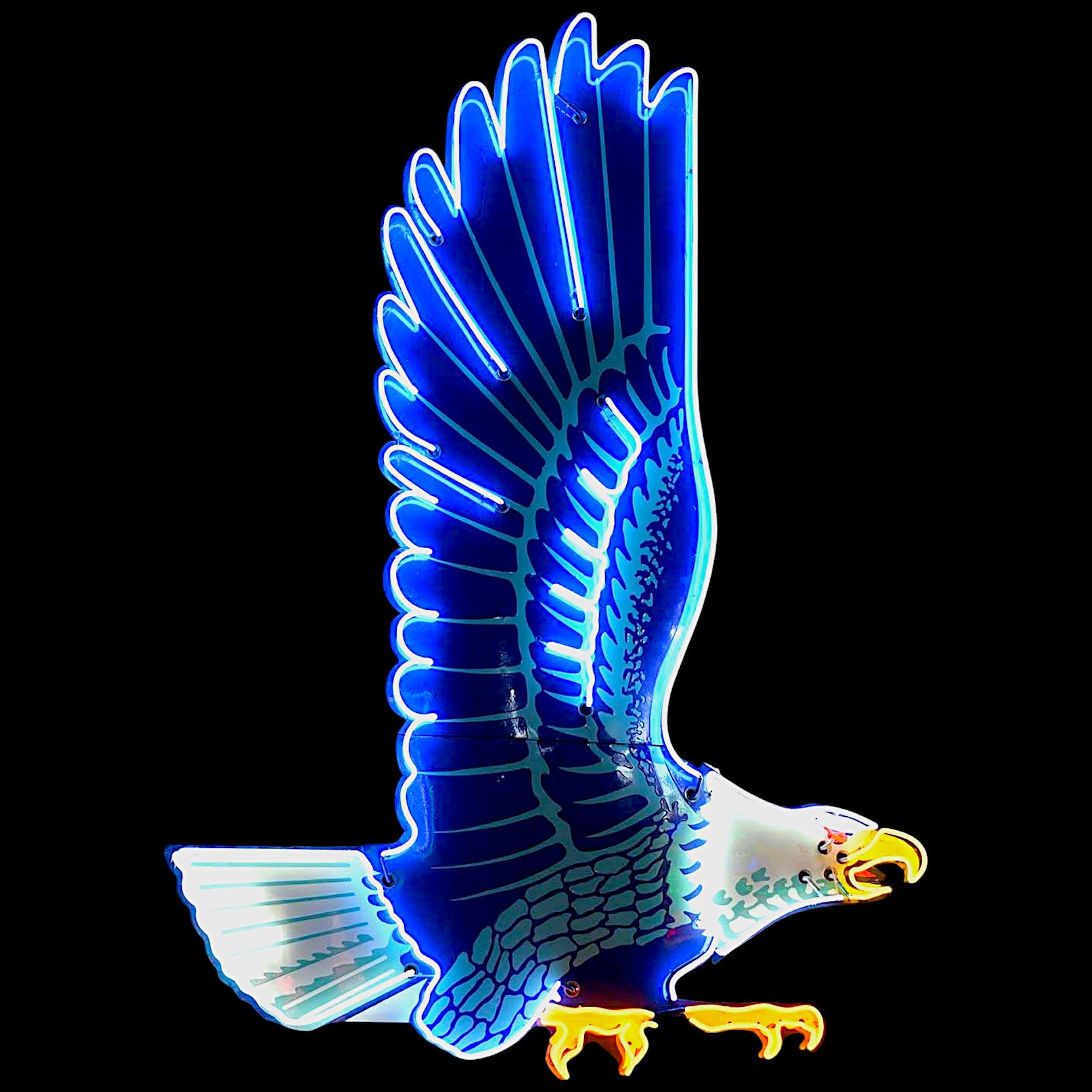Richfield Gas Die Cut Bald Eagle Neon Porcelain Advertising Sign with ...